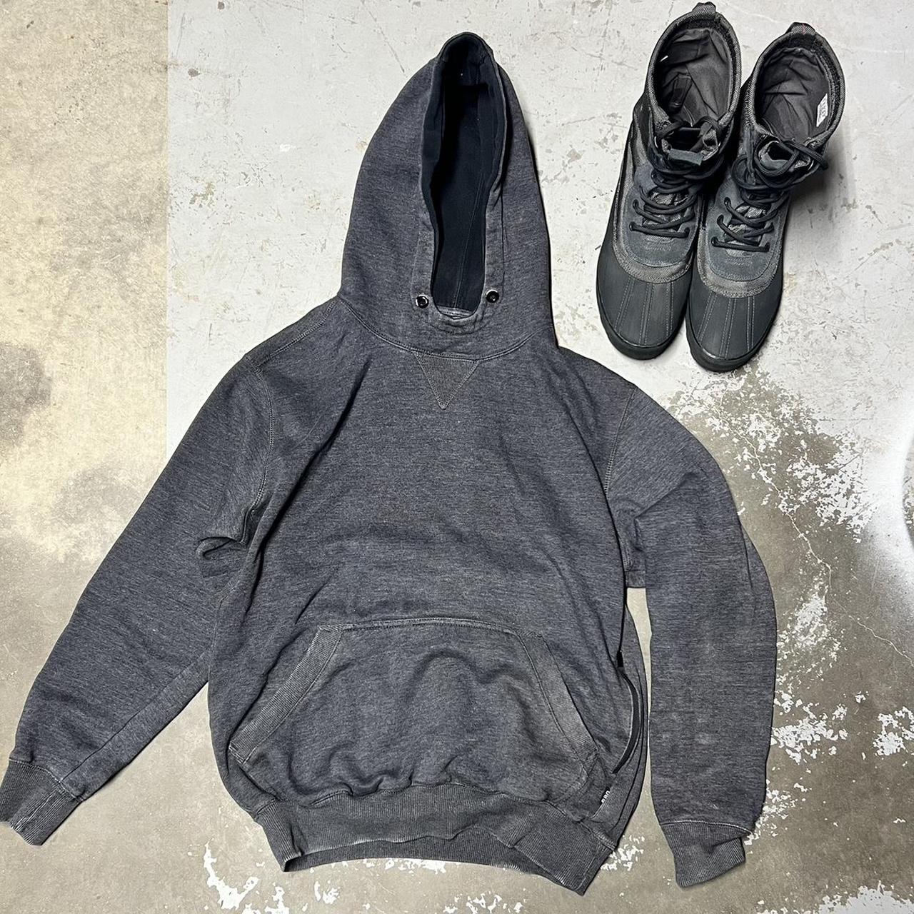 Yeezy gap Balenciaga style hood- Hoodie size marked... - Depop