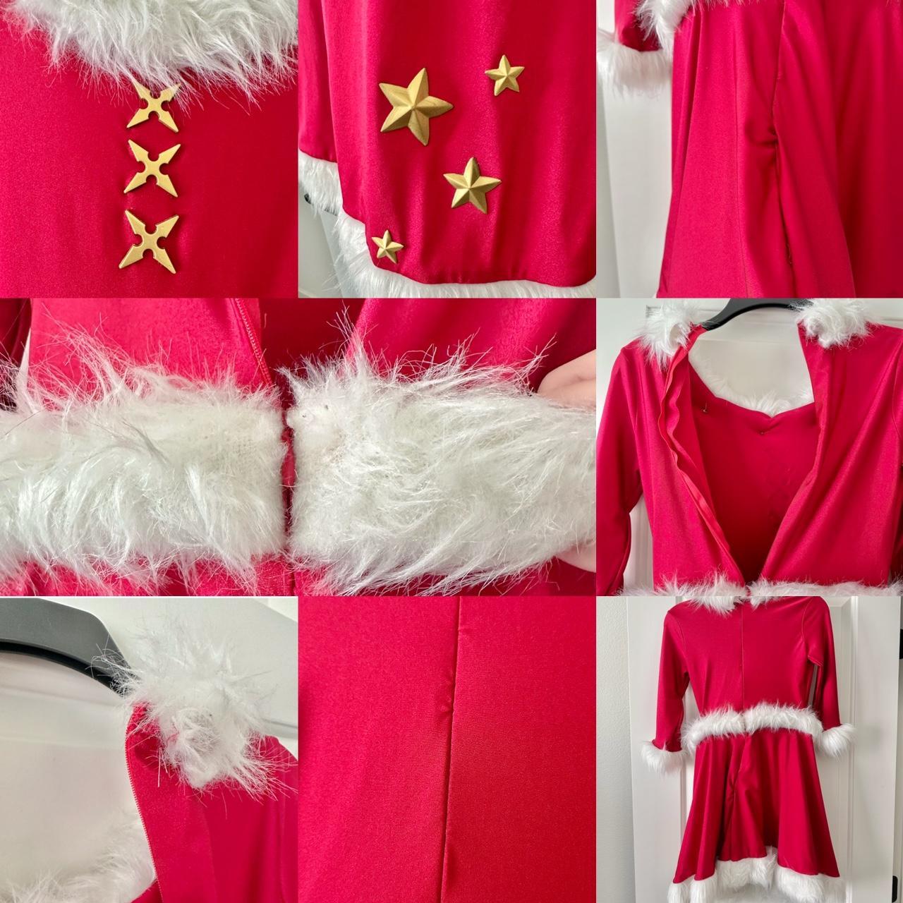 Womens Red And Green Fancy Dress Depop