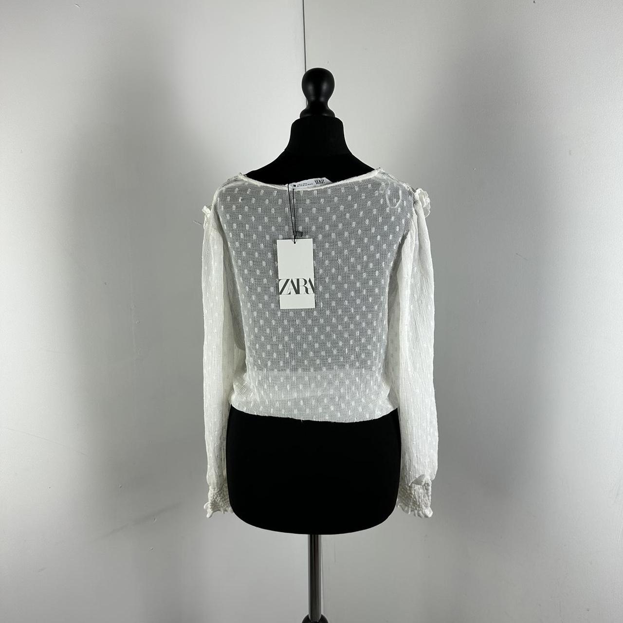 Zara Women's White Blouse | Depop