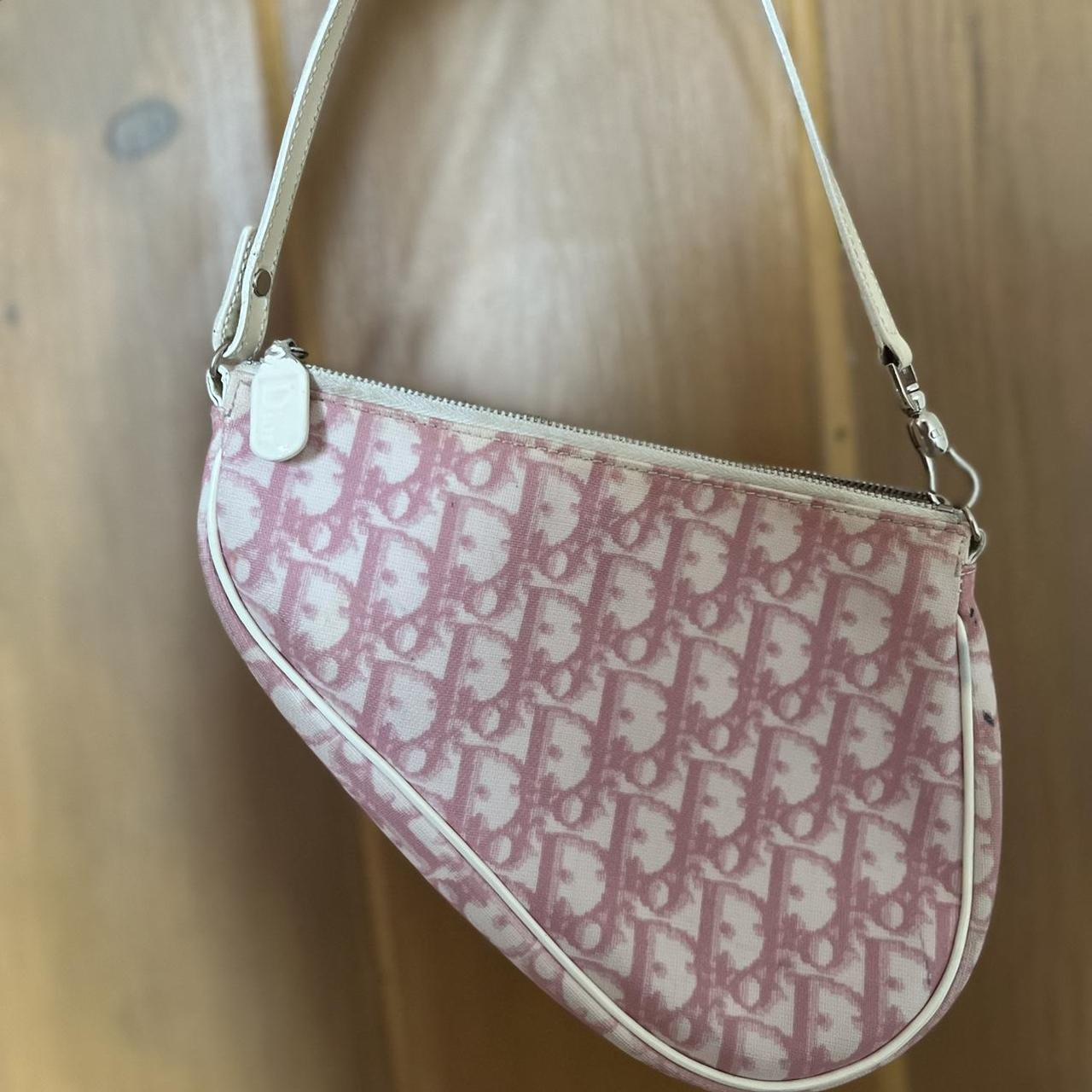 Dior pink vintage saddle bag It’s impossible to... - Depop