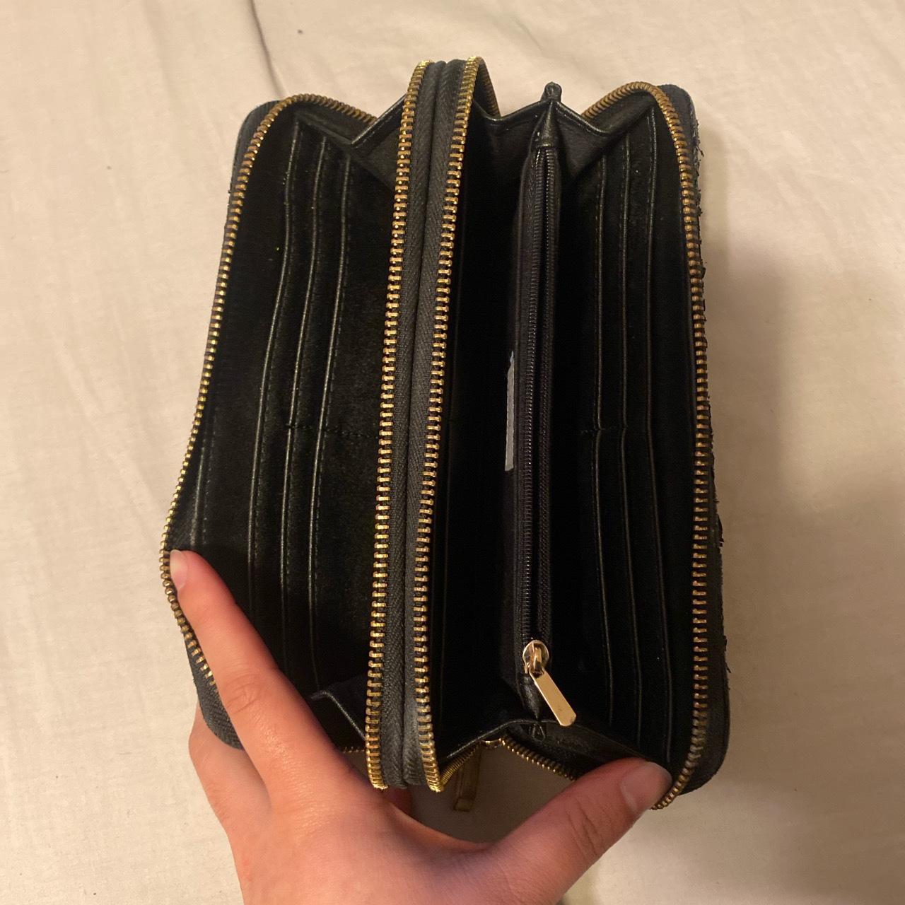 black wallet wear and tear seen in photos #target - Depop