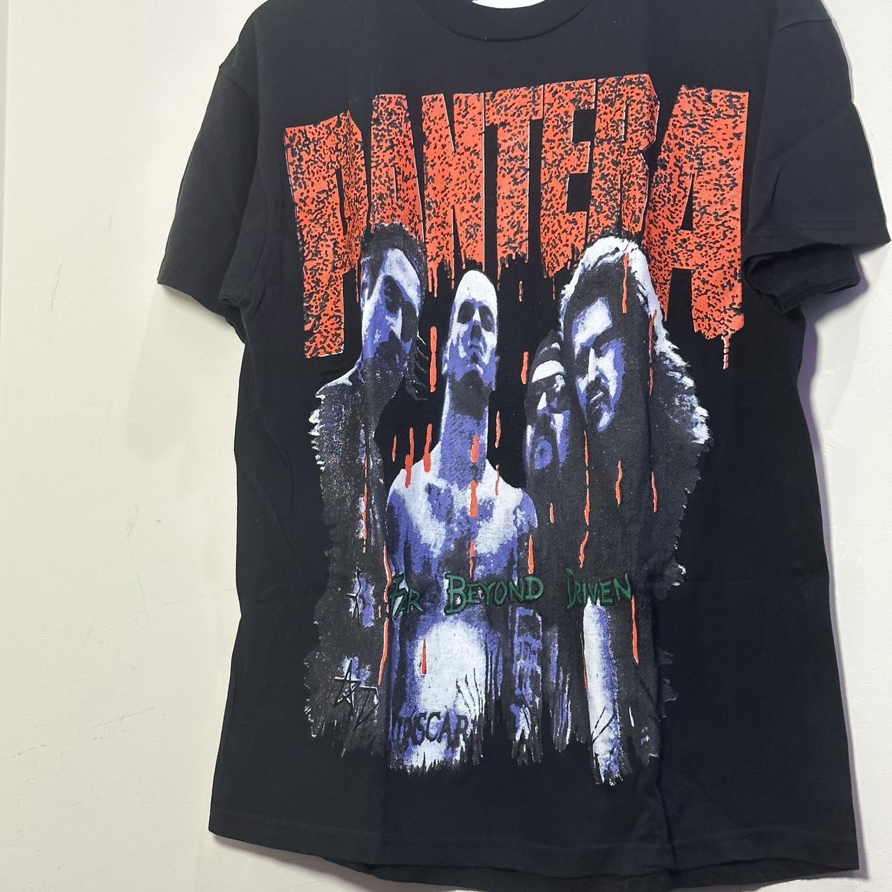 Vintage pantera bootleg shirt print on both side... - Depop
