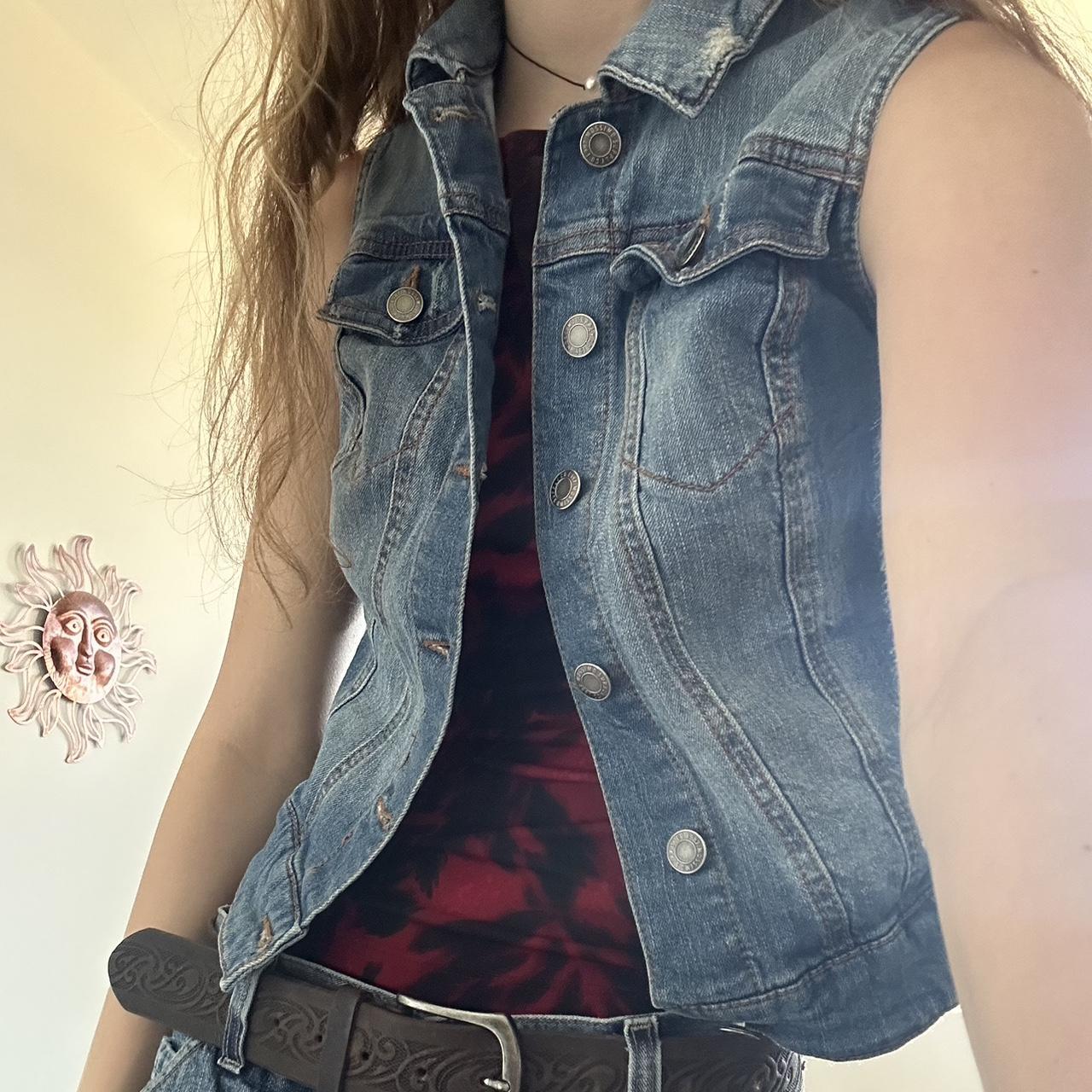 Denim button up vest Depop or PayPal :) Best fit:... - Depop