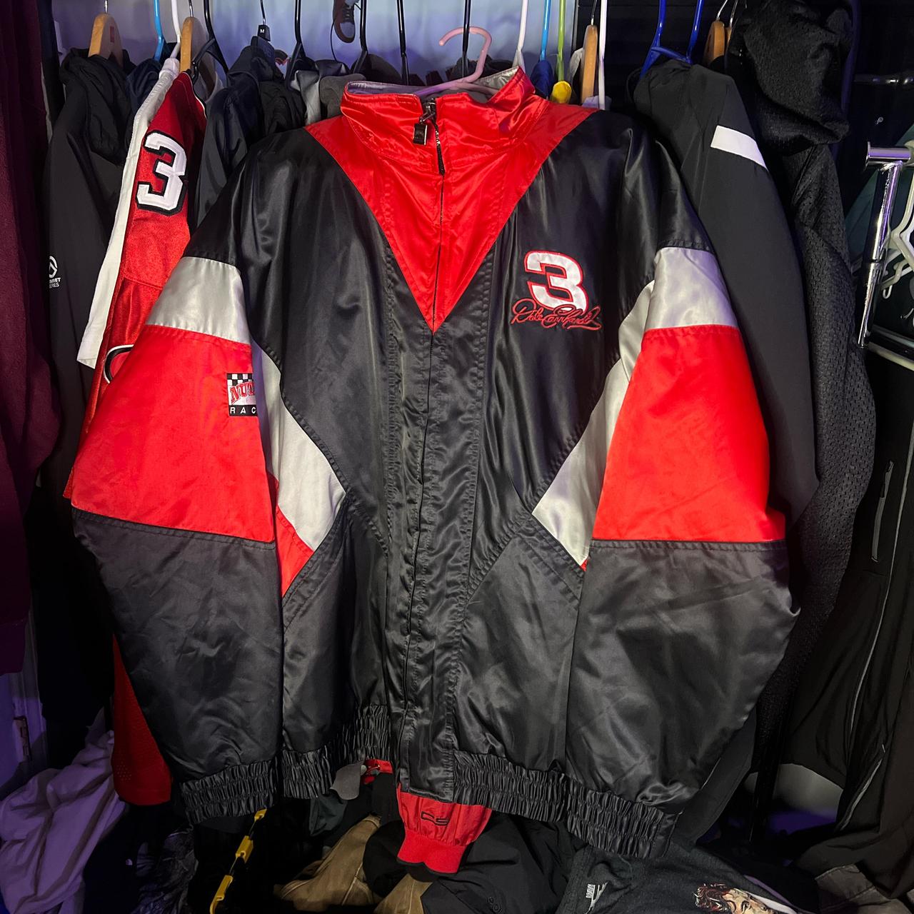 Black and red NASCAR jacket sz large | Depop