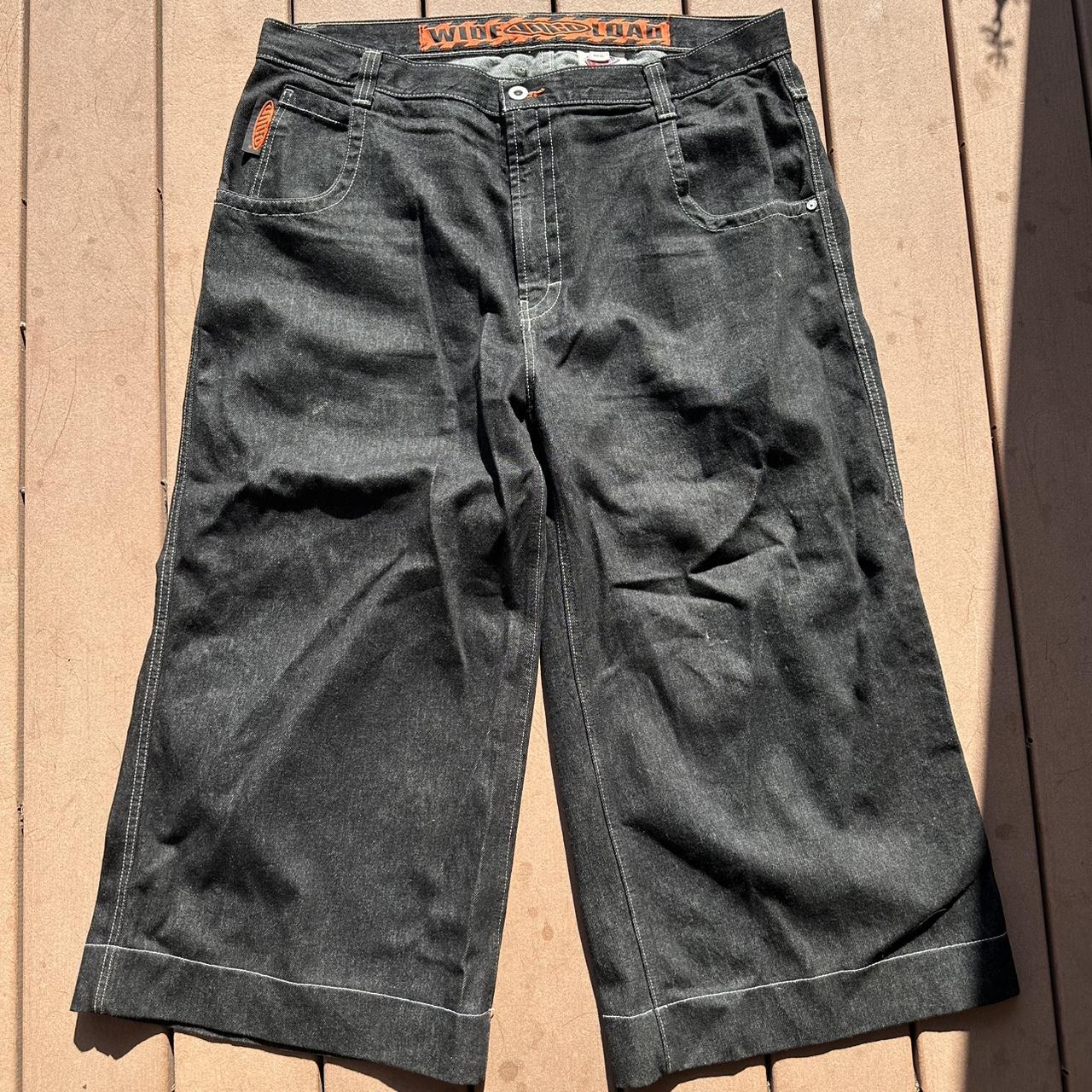 Super Sick Jet Black Wide Load JNCOS Only worn once... - Depop