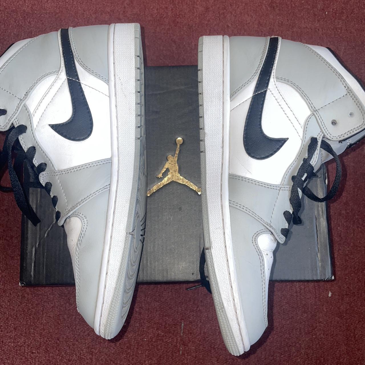 Air Jordan 1 Mid Light smoke Grey - Depop