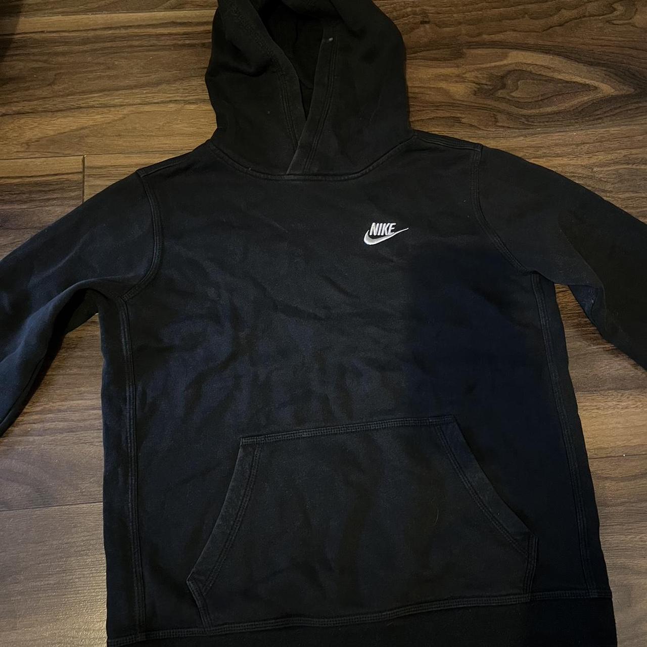 Nike Black Hoodie Worn but in good condition Size... - Depop