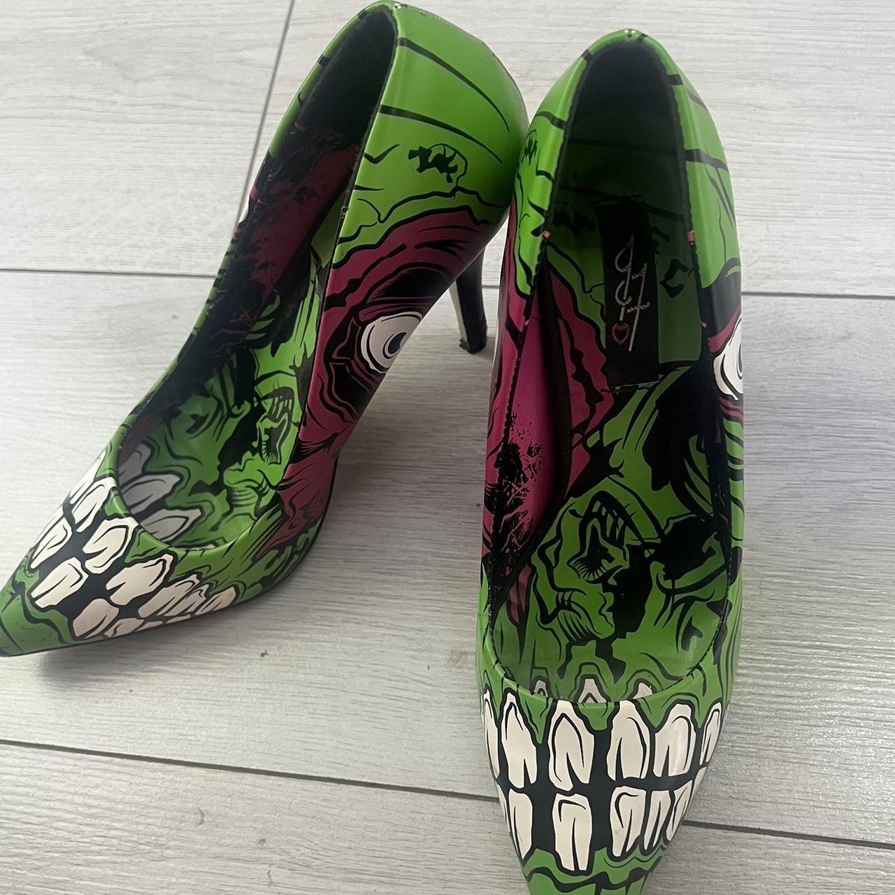 🧟‍♀️🩷IRON FIST ZOMBIE HEELS🩷🧟‍♀️ Worn once! So cute! - Depop