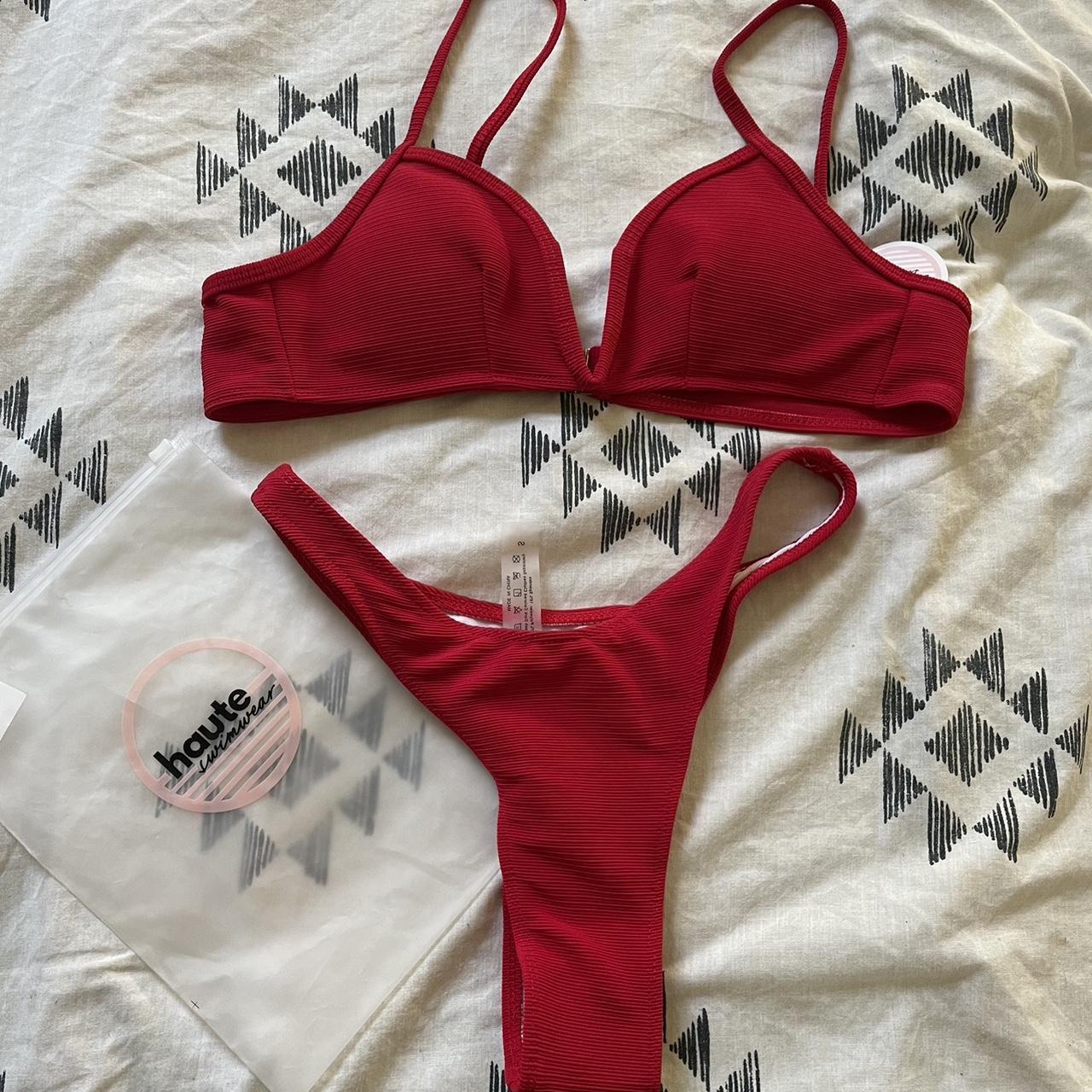 Haute Swimwear red bikini Size small New with tags... - Depop