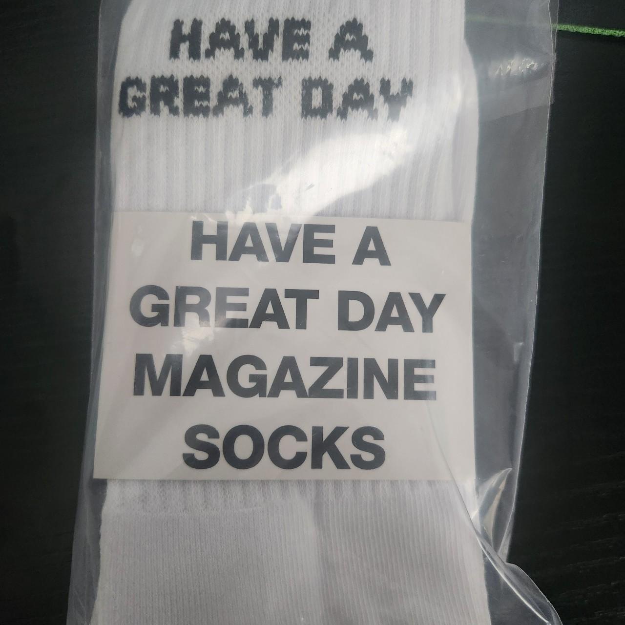 Have a great day magazine socks One Size #hagd... - Depop