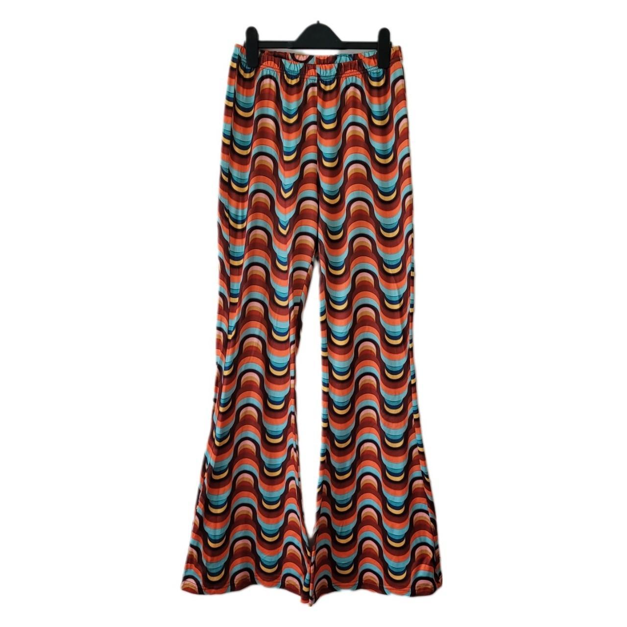 Dolls Kill bright cotton flares with elasticated... - Depop