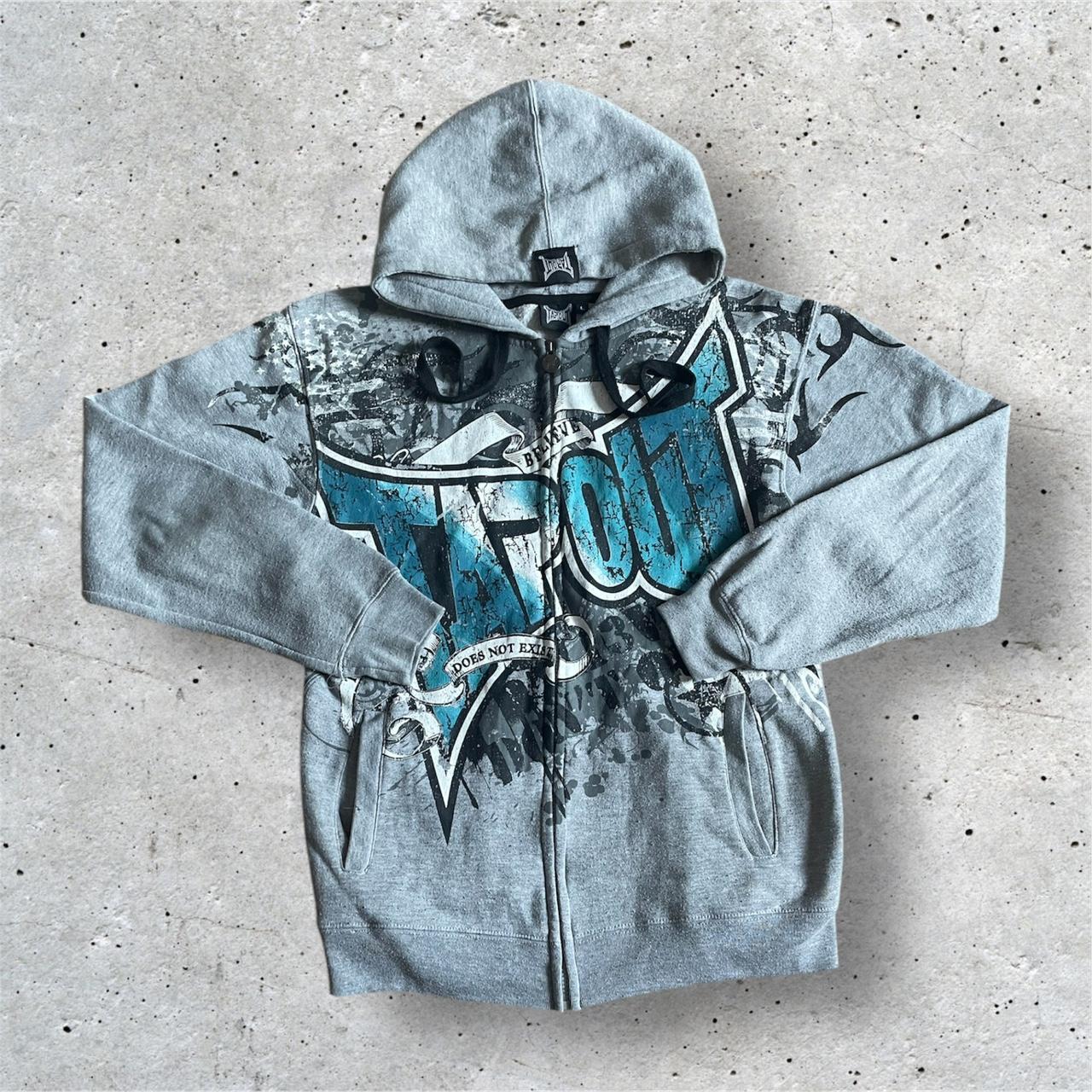 2000’s Tapout Graphic Grey Affliction Style JNCO... - Depop