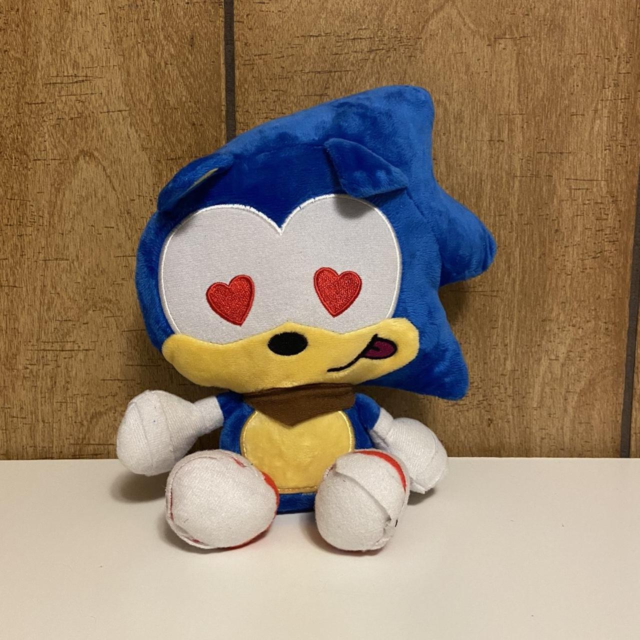 Sonic The Hedgehog Emoji Heart Love Plush Toy - Depop