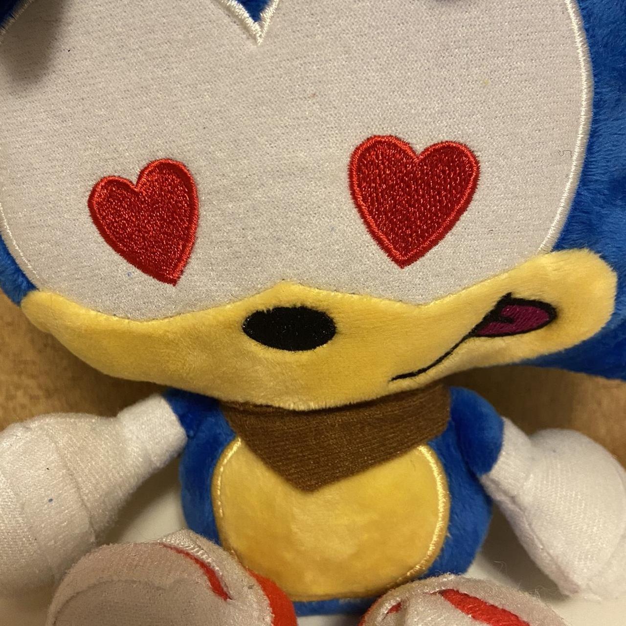 Sonic The Hedgehog Emoji Heart Love Plush Toy - Depop