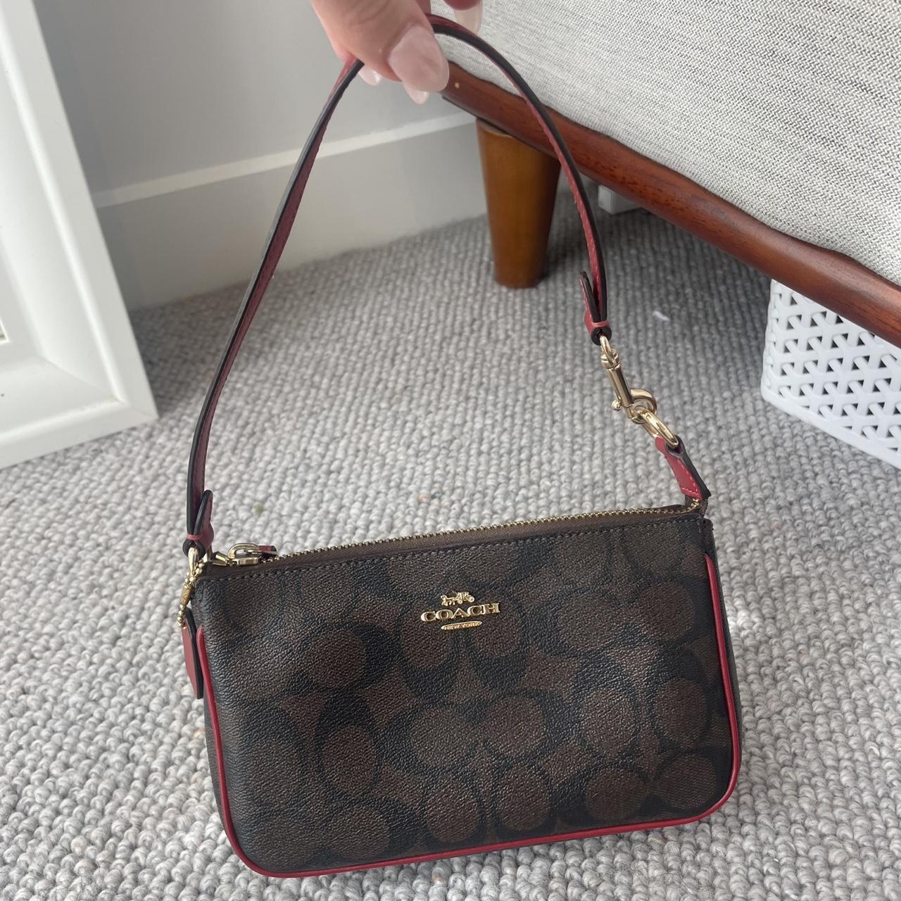 Monogram coach leather bag Perf condition - Depop
