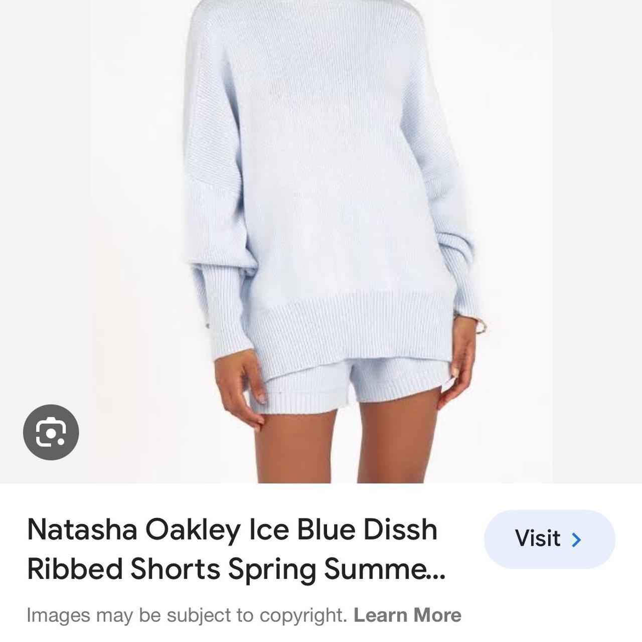 Dissh Ice Blue knit set. Jumper is an M Shorts are... - Depop
