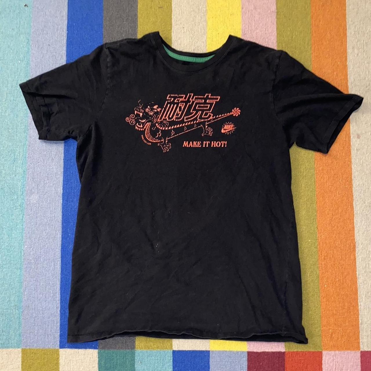 Vintage black Nike tee Japanese lettering,... - Depop