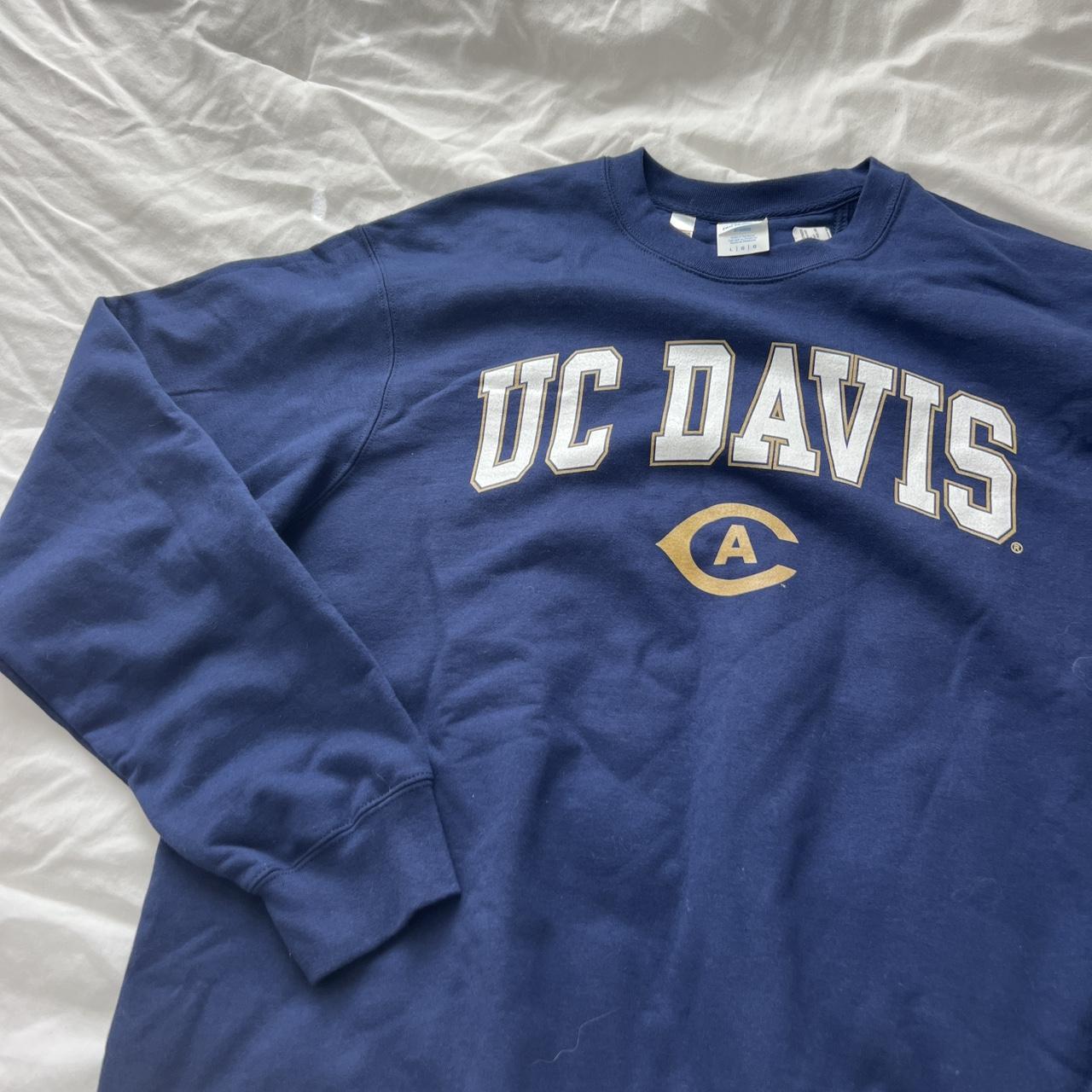 UC Davis crewneck Size large Color: navy... - Depop