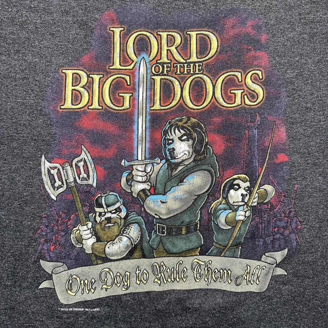 Vintage 2002 Big Dogs Lord of the Rings Tag: washed... - Depop