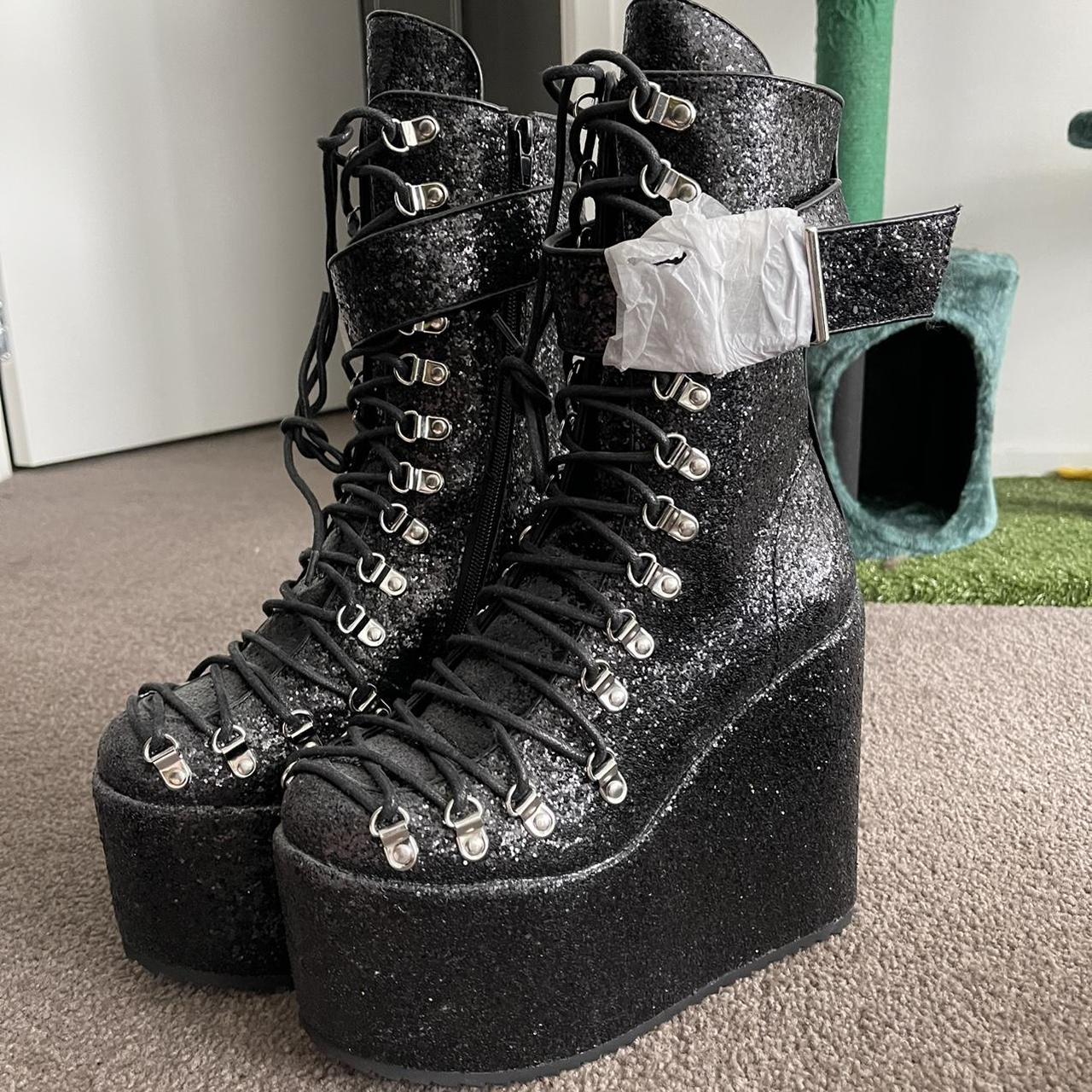 dollskill / trickz n treatz glitter traitor platform... - Depop