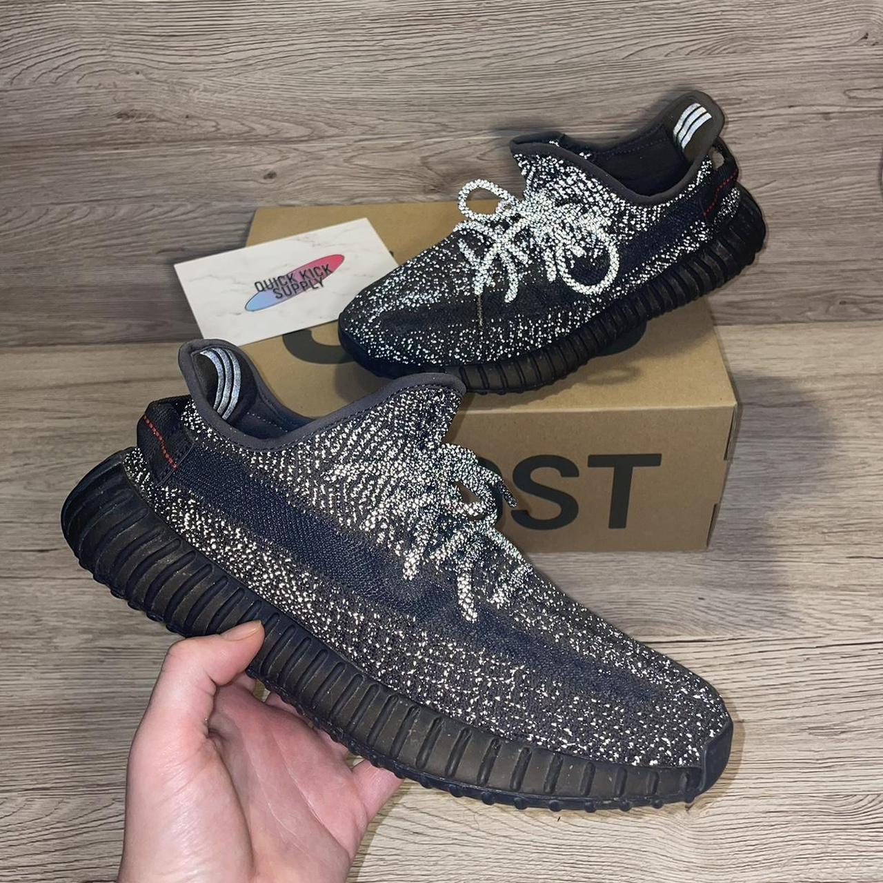 Yeezy 350 Black Static (Reflective) - Used -... - Depop