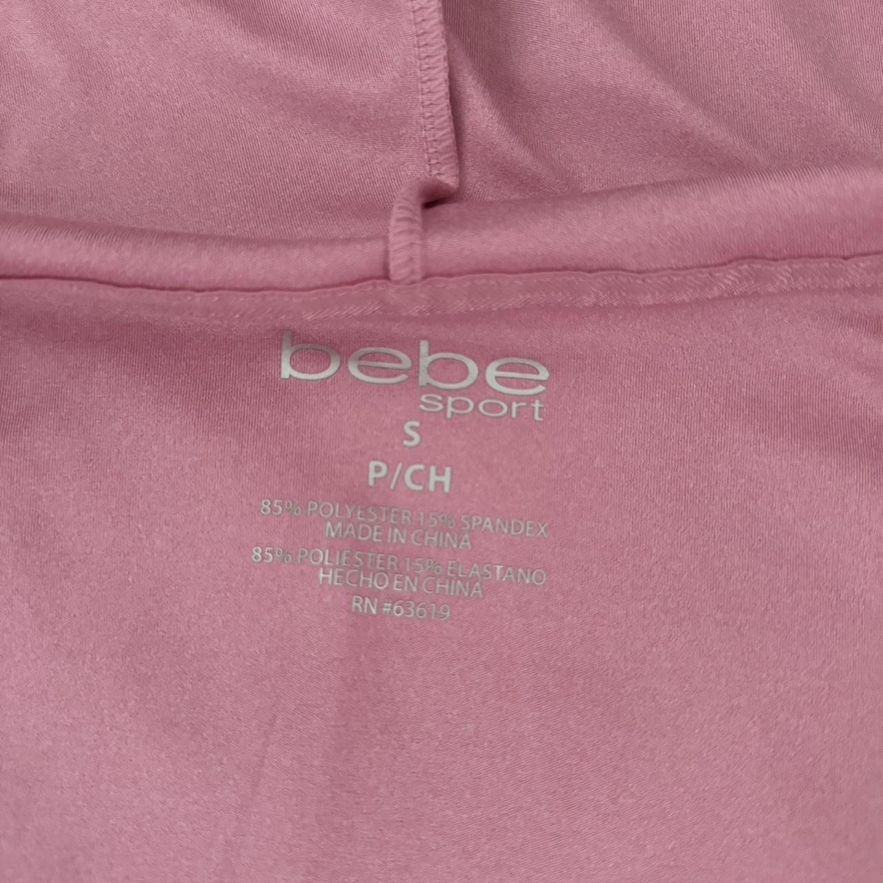 Pink Bebe zip up hoodie little mark on the... - Depop
