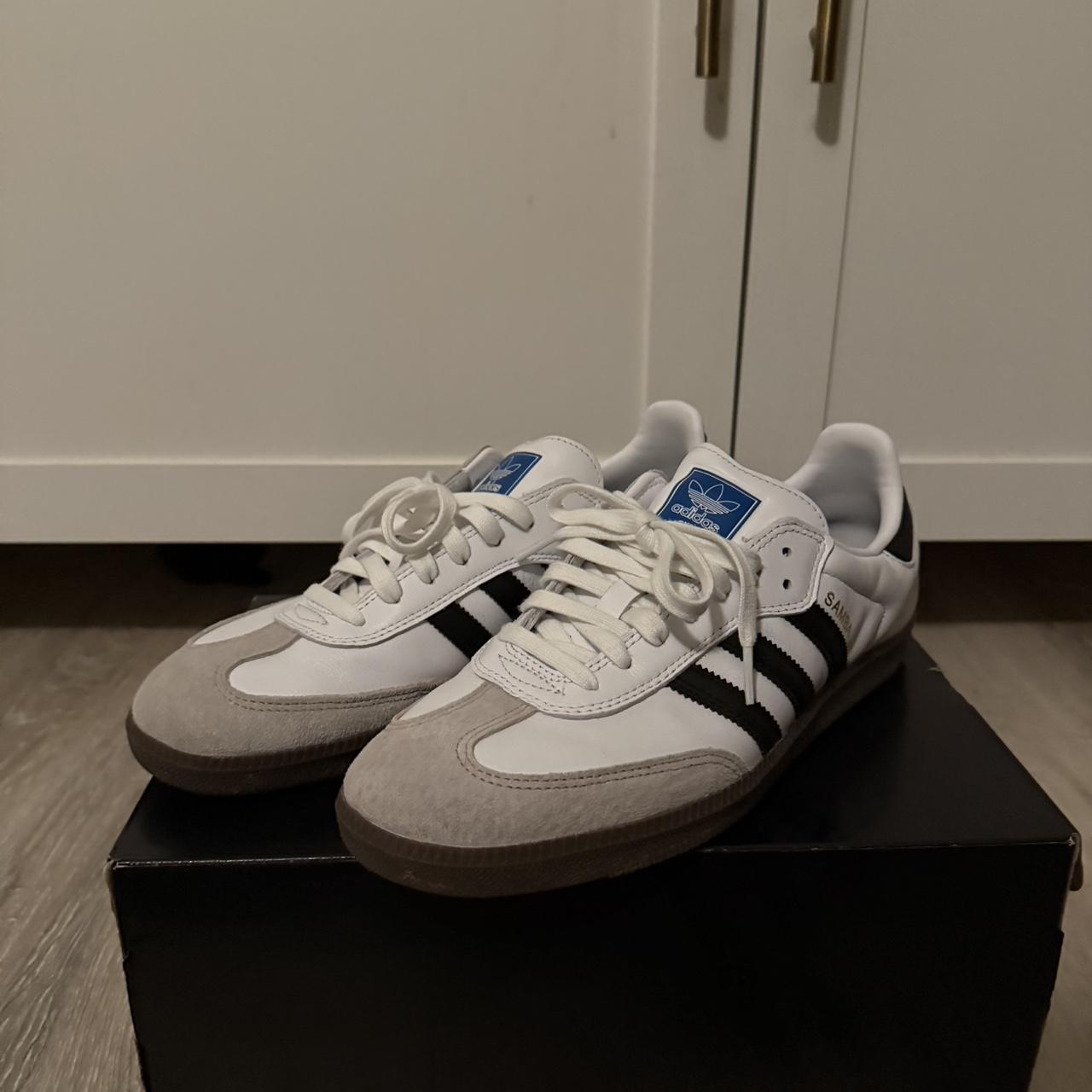 DM BEFORE PURCHASE!! :) Adidas Samba White Mens... - Depop