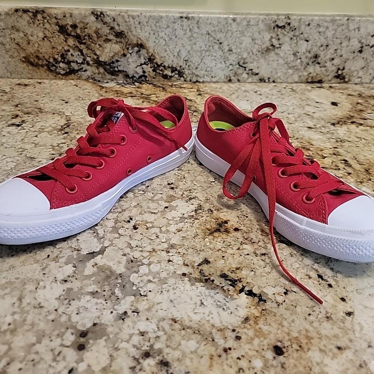 Converse Chuck Taylor All Star Low Top Unisex Red... - Depop