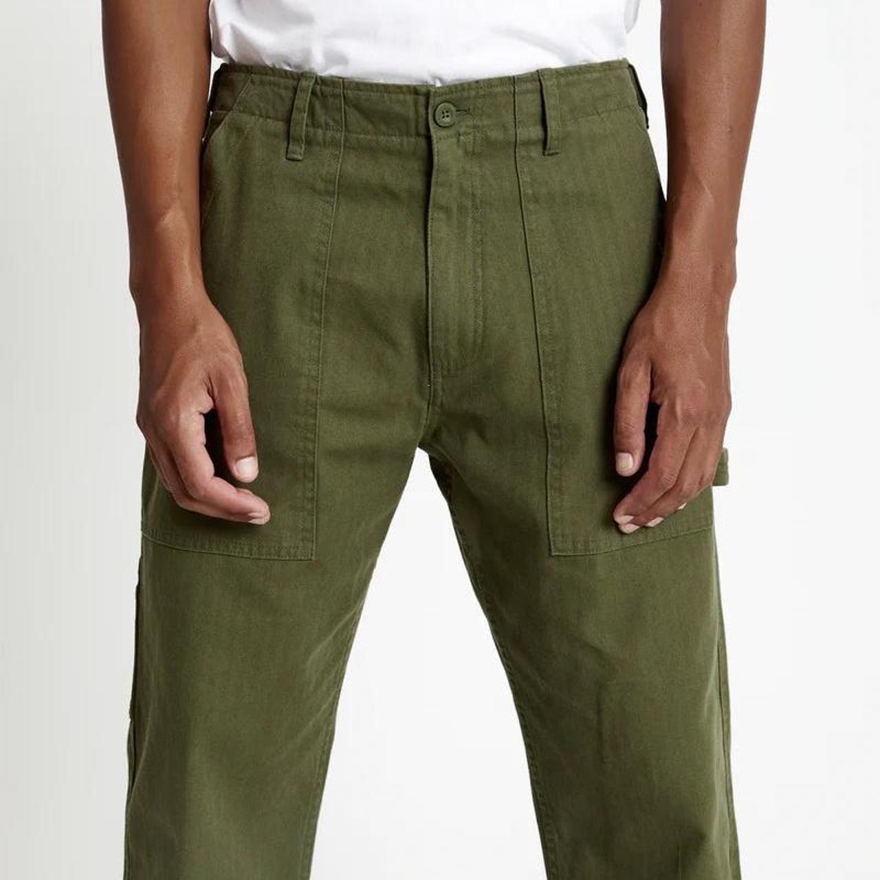 MENS Mr Simple Carpenter Pants in Olive green. Size... - Depop
