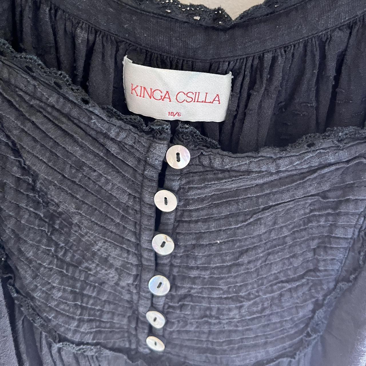 Kinga Csilla black midi dress Size 10 Worn and loved... - Depop