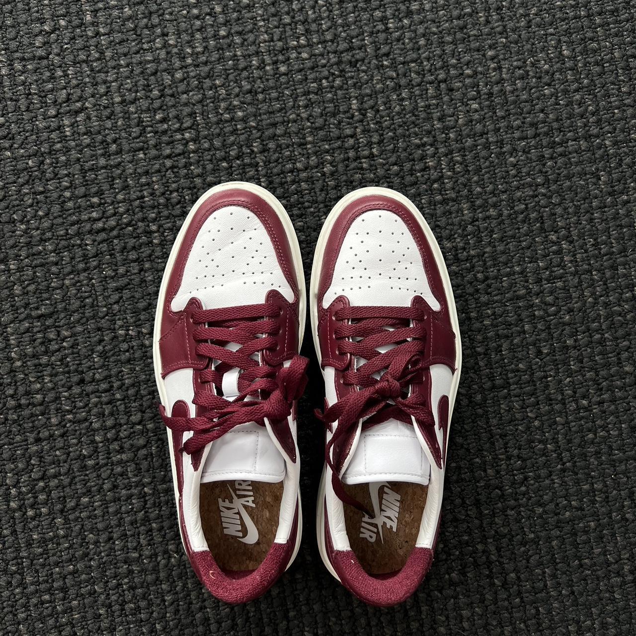 Nike Jordan 1 Elevate Platform Jordan 1s Maroon... - Depop