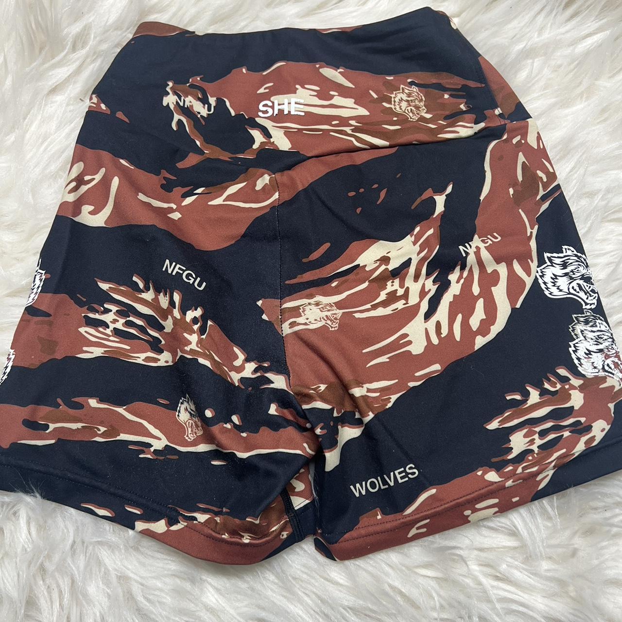 Darc Sport Wolves print camo shorts - multicoloured... - Depop