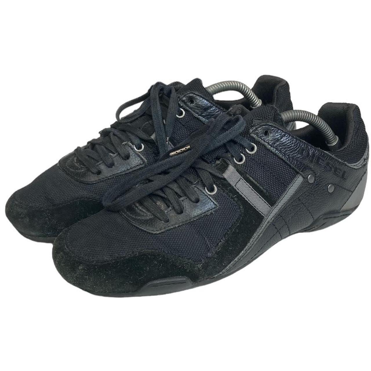 Vintage Y2K Diesel Black & Grey Trainers Size... - Depop