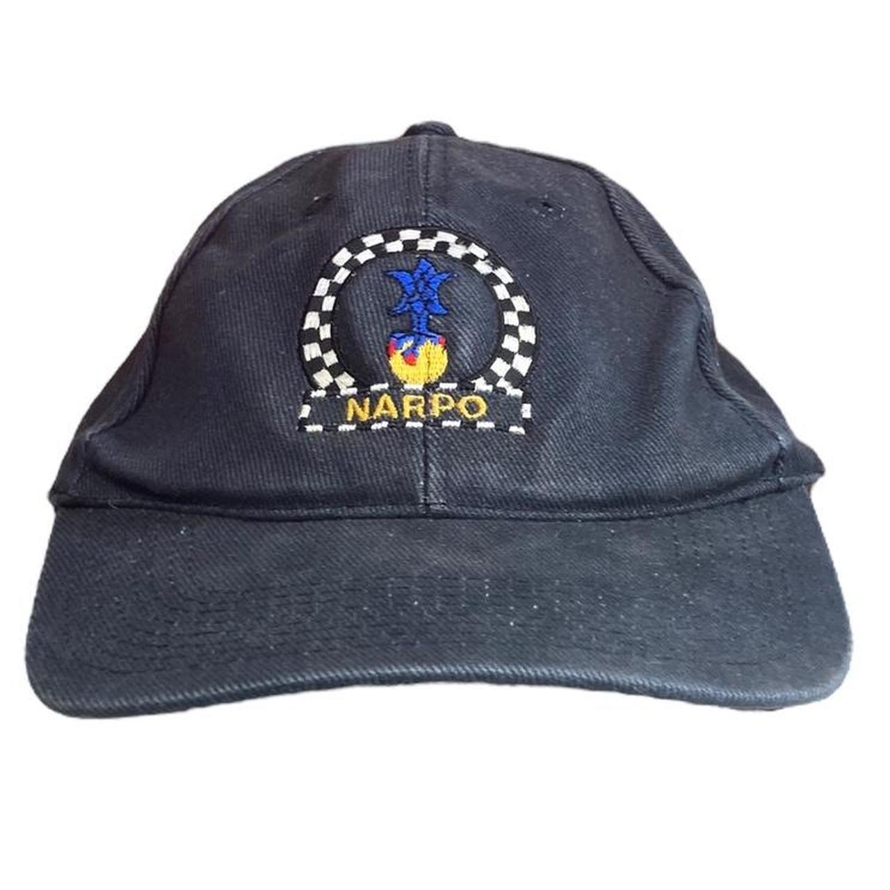 Vintage Narpo Racing Black Hat / Cap **defects are... - Depop