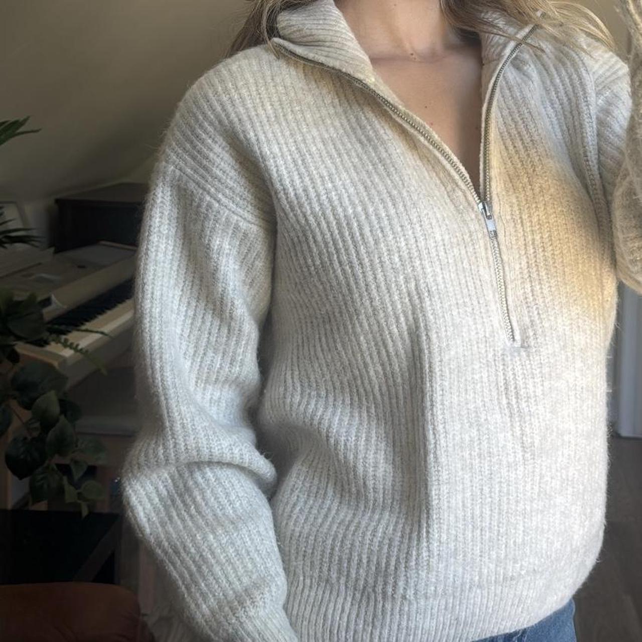 Vince Camuto Beige Quarter Zip Simple beige... - Depop