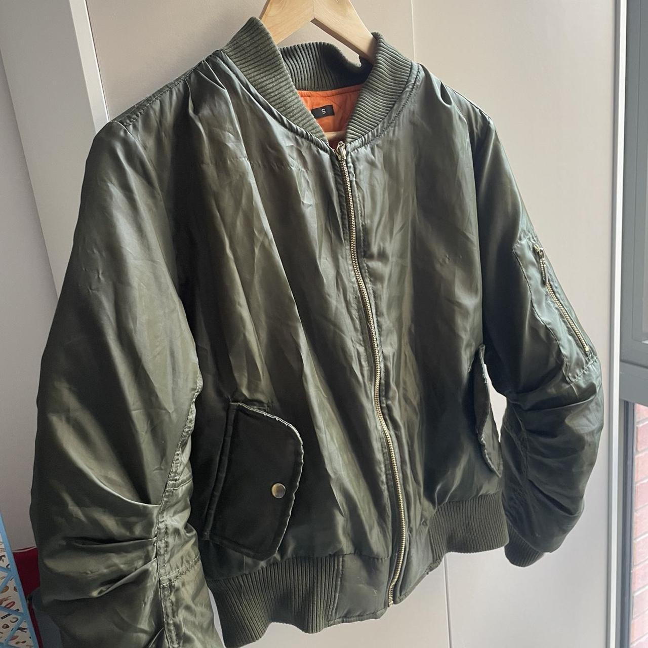 Classic vintage Green bomber jacket selling cheap... - Depop