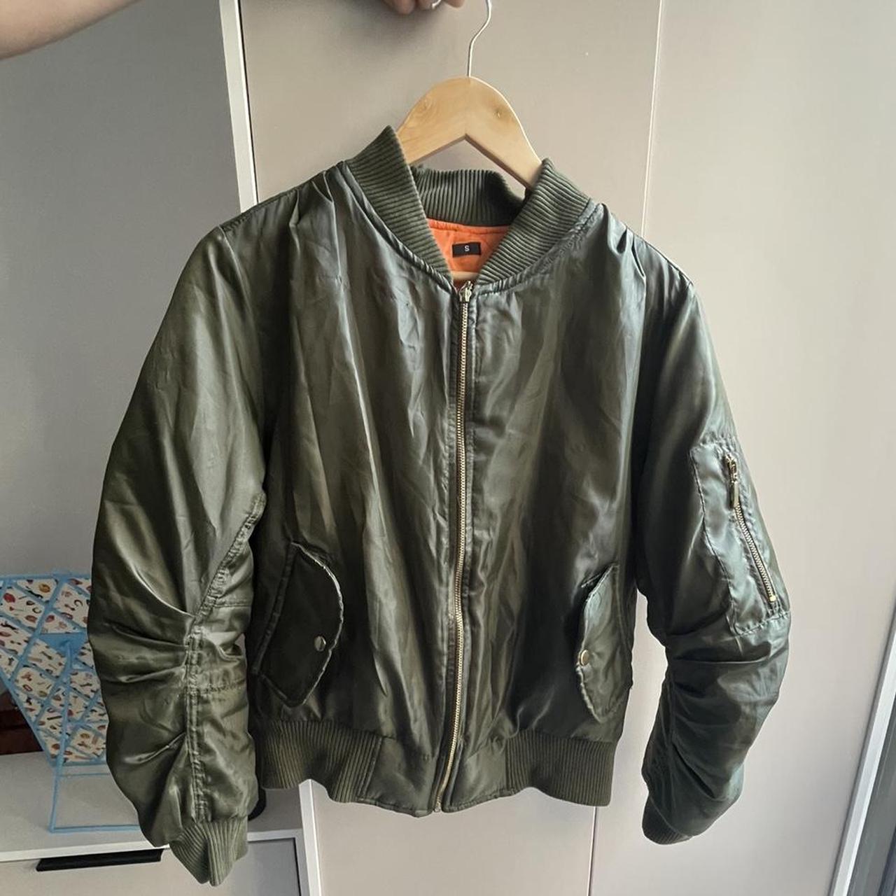 Classic vintage Green bomber jacket selling cheap... - Depop