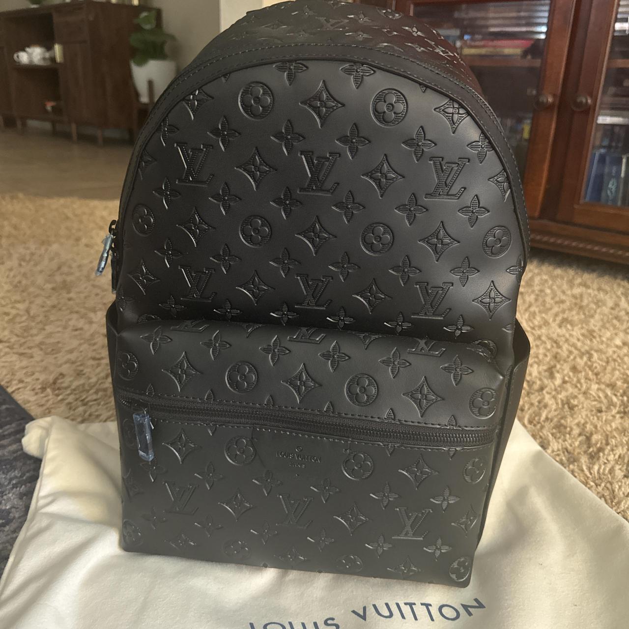 medium black embossed LV Discovery backpack! never... - Depop