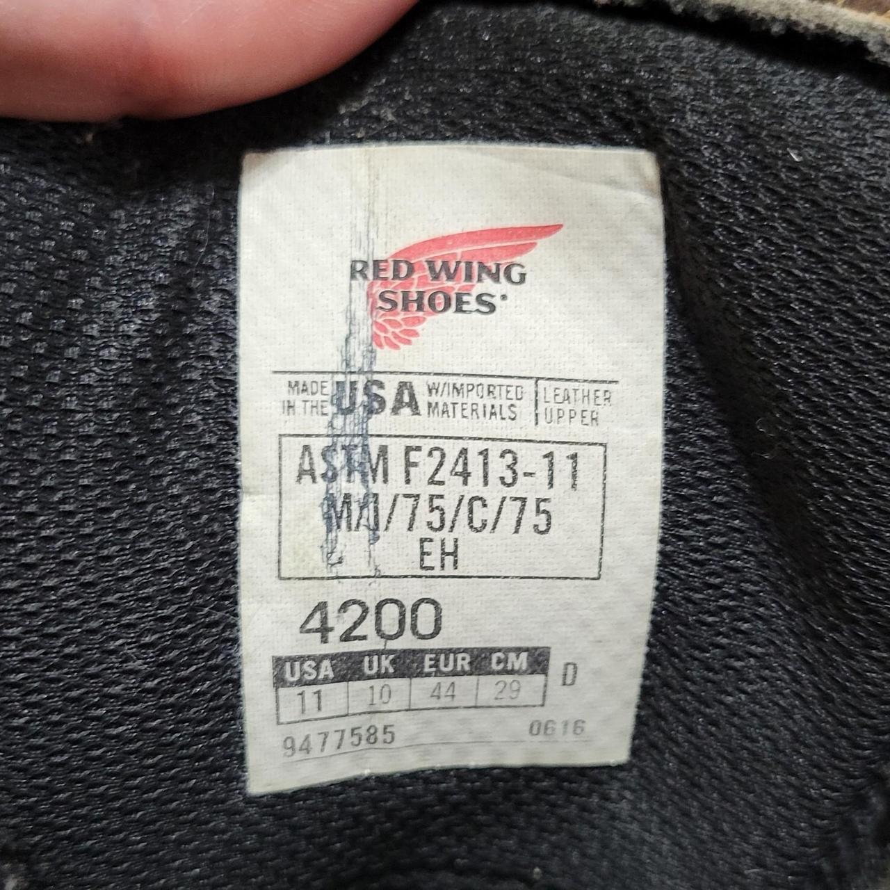 Red Wing Faded Worn Dark Brown Steel Toe Leather... - Depop