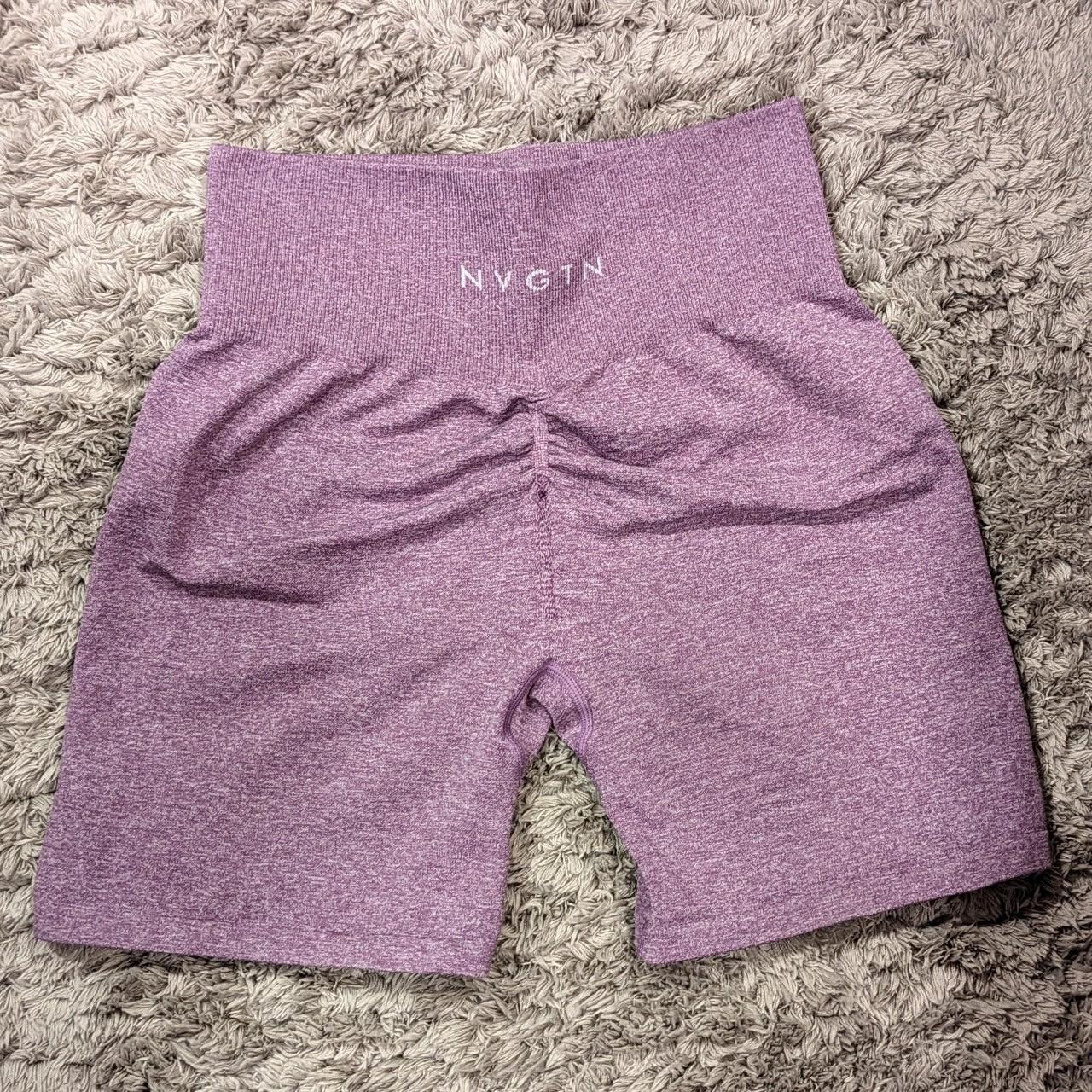 NVGTN Seamless Scrunch Shorts in Violet | Women's... - Depop