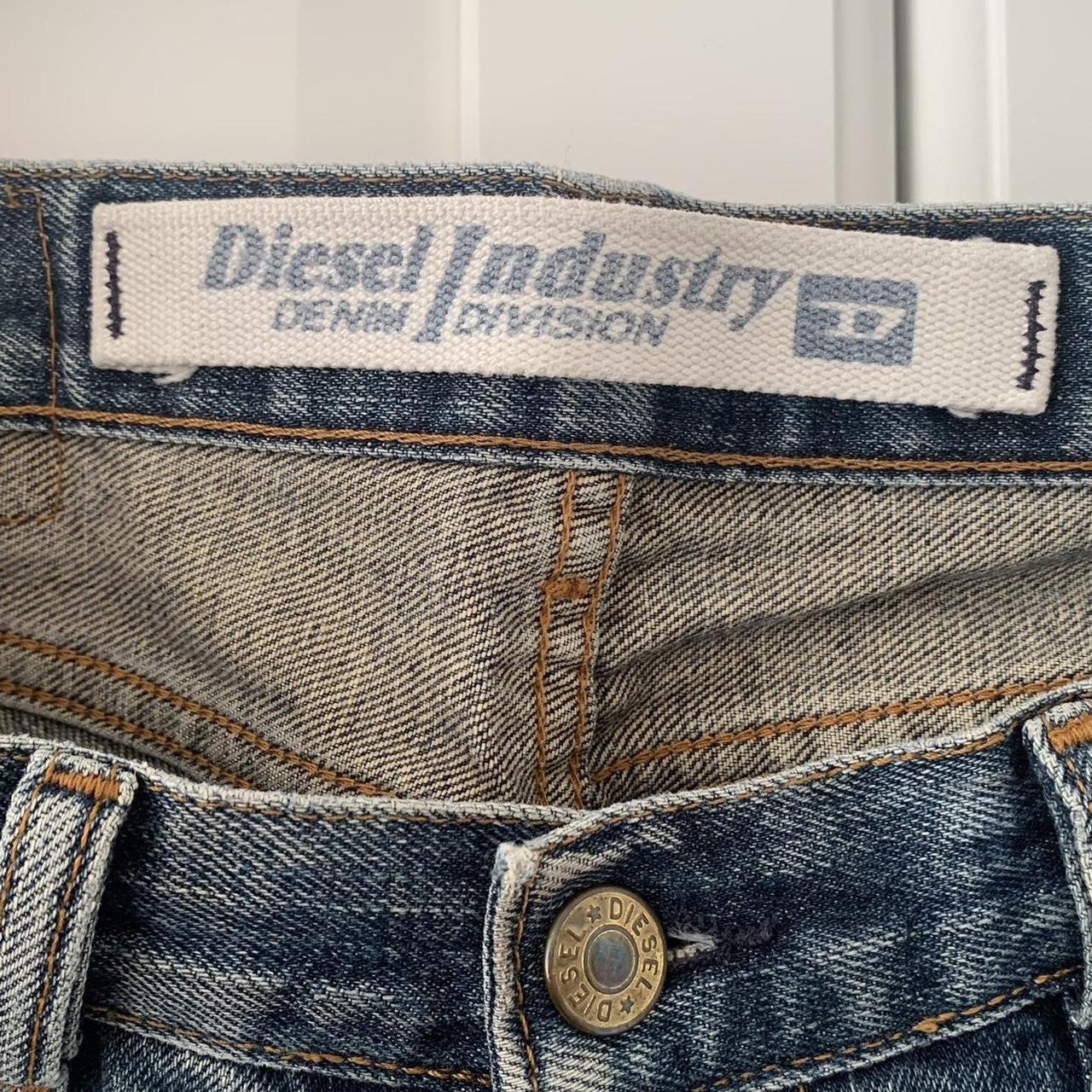 Vintage Diesel Straight Jeans Blue 33W 32L Jeans... - Depop