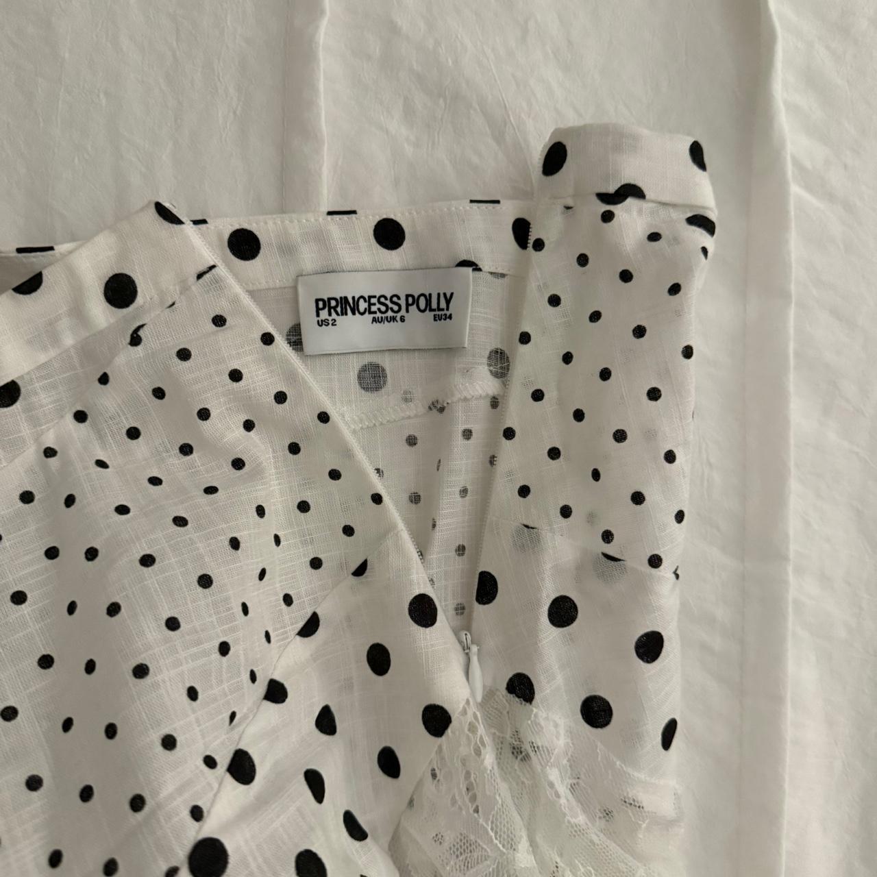 Super cute sheer lace polka dot skirt! Only worn once! | Depop