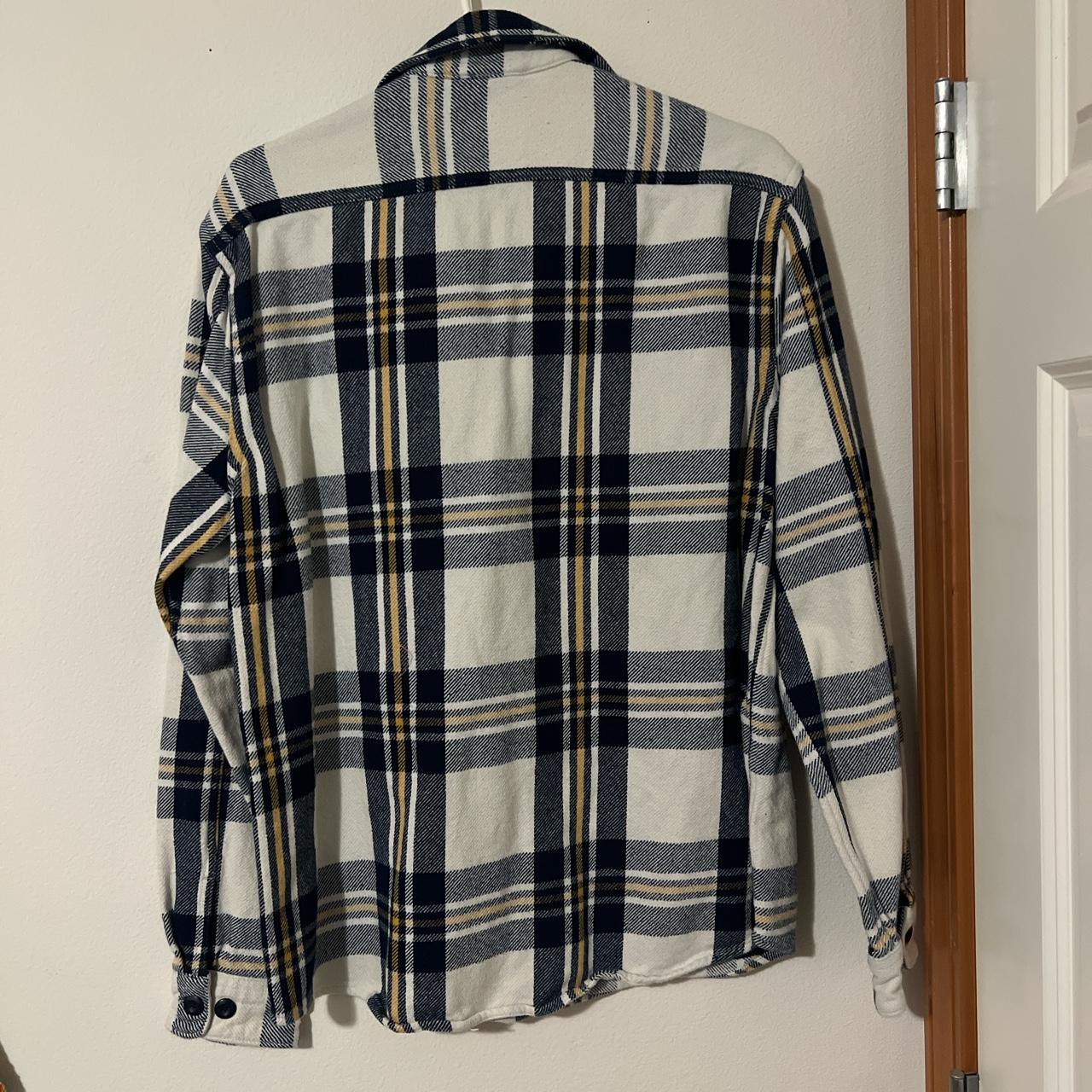 Express Men's White and Blue Jacket | Depop