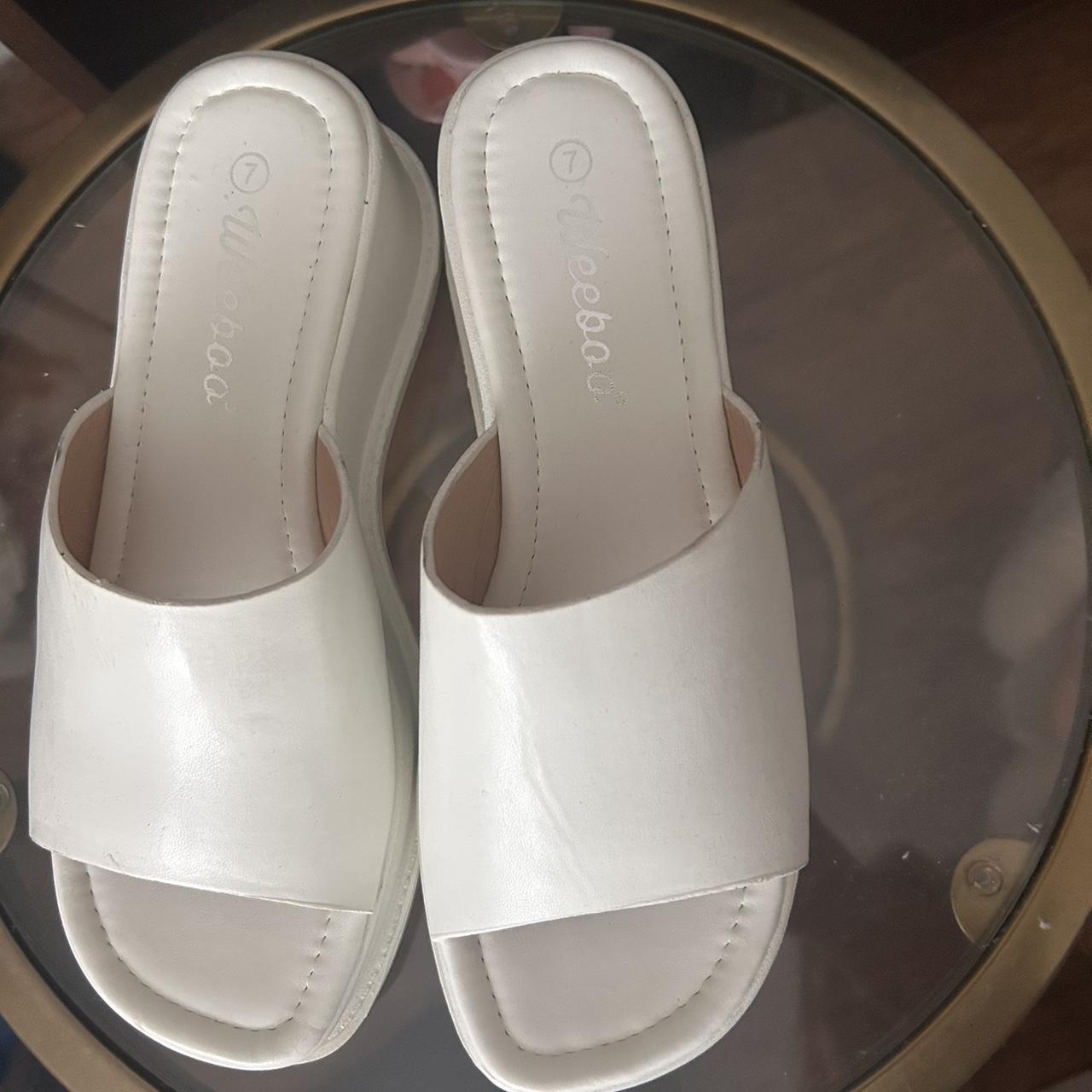 Brand New White Sandals Size 7 Never Worn Depop