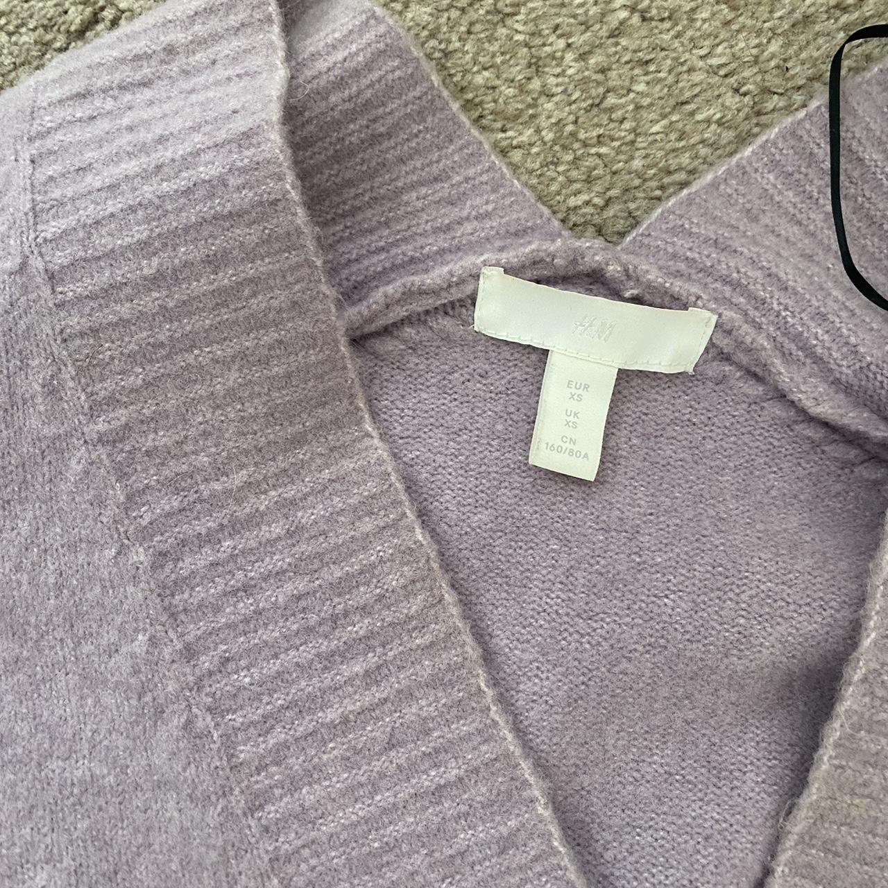 H&M lilac cardigan Mohair style cardigan with... - Depop