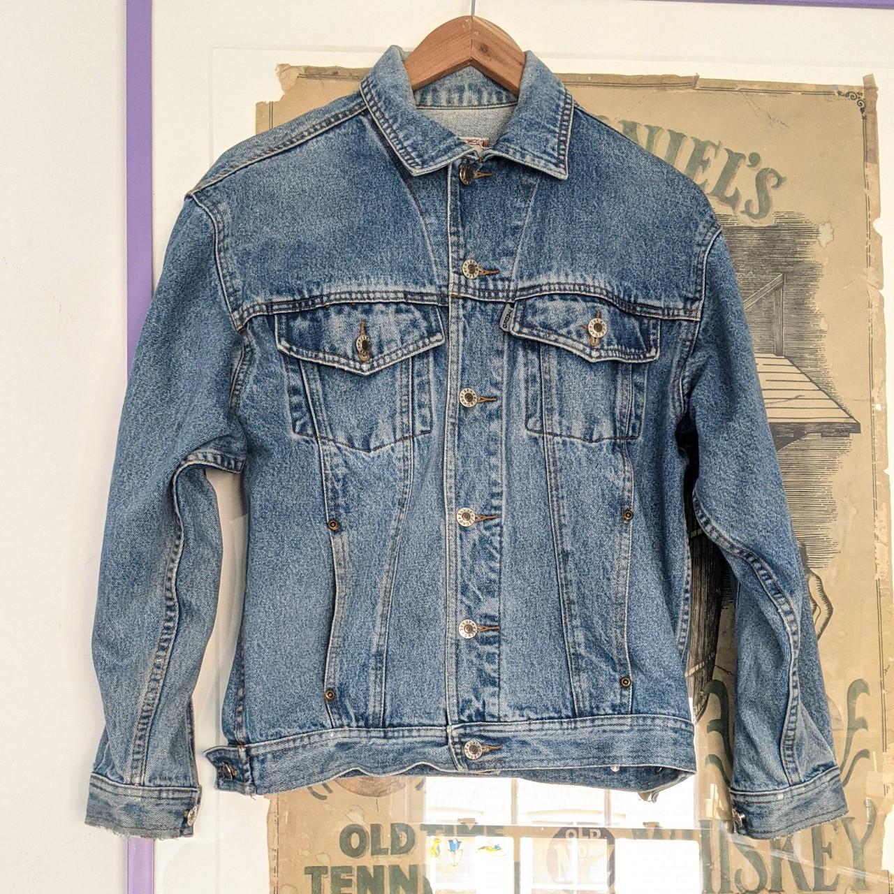 Vintage denim jacket 90s Jacko Jean brand Weathered... - Depop