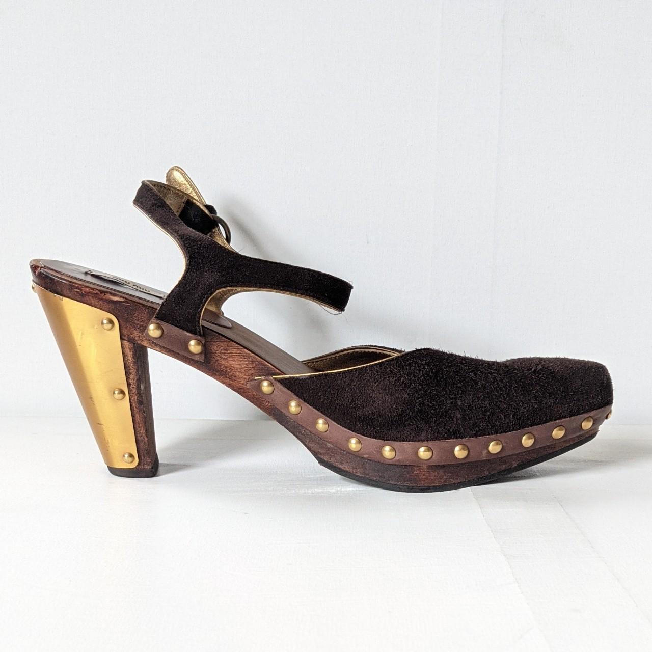 Miu Miu Women's Brown Clogs | Depop