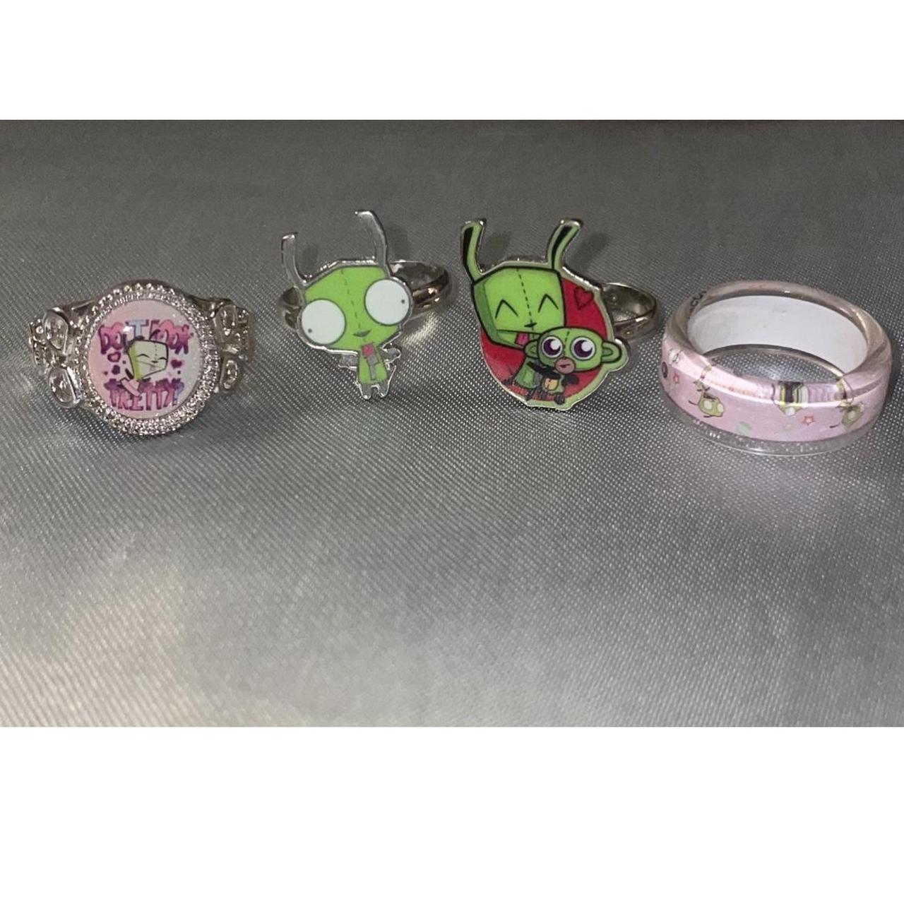 Invader Zim ring bundle - 4 rings ... | Depop