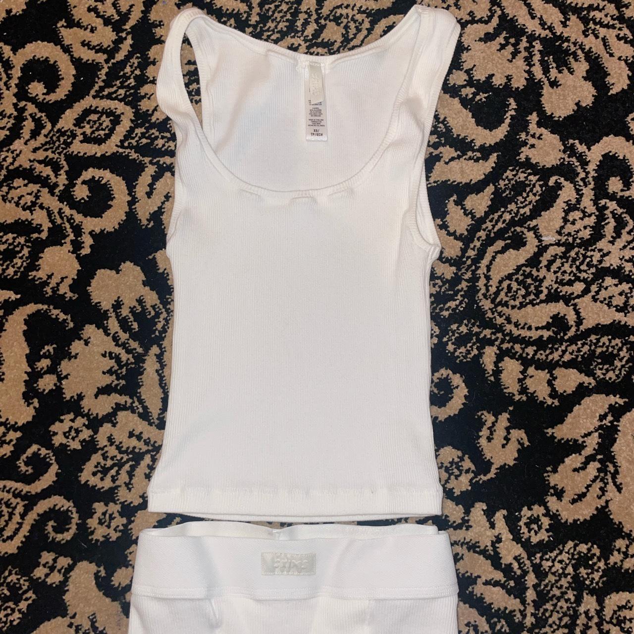 Ribbed Skims boxer and tank set never worn no tags... - Depop