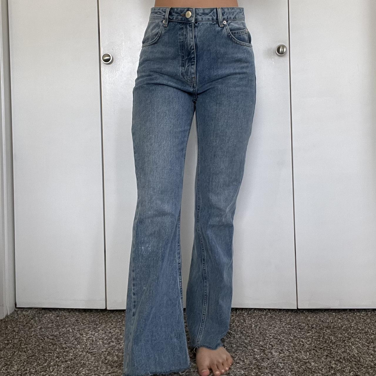 ASOS bootcut denim jeans Medium wash Size 28 Kinda... - Depop